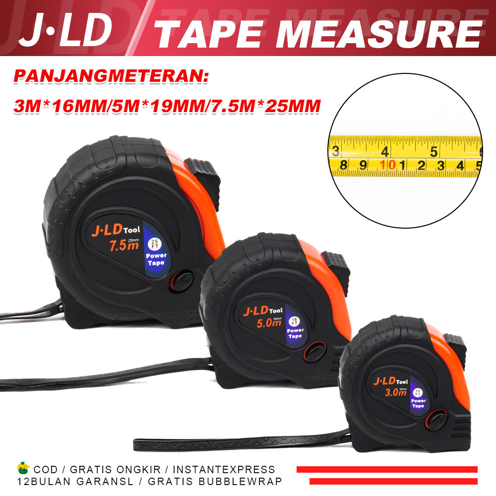 Jual JLD Measure Tape 3m/5m/7.5m Measure Alat Ukur Penggaris Pengukur ...