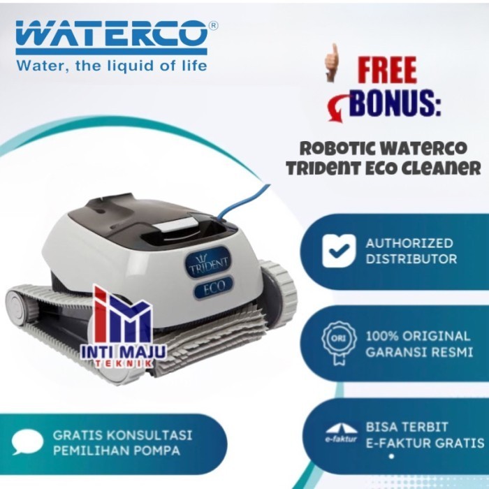 Jual Vacuum Pembersih Kolam Renang Robotic Waterco Trident ECO Cleaner ...