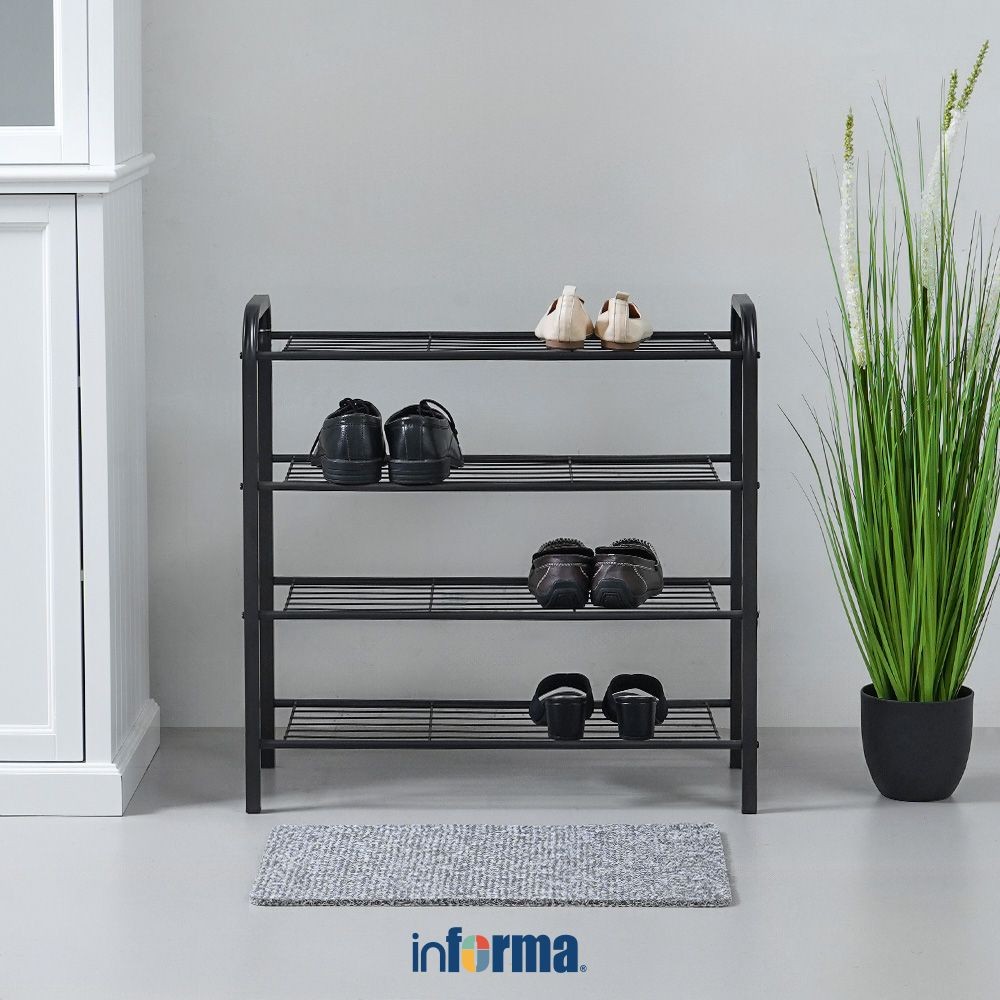Jual Informa Barton Rak Sepatu 4 Tingkat - Cokelat Tua Shoe Rack ...