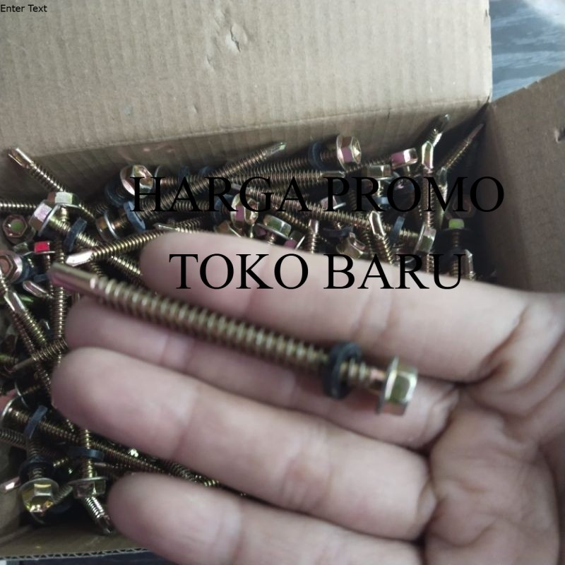 Jual EJ baut roofing baja ringan 12×60 isi 300 pcs baut roofing baja ...