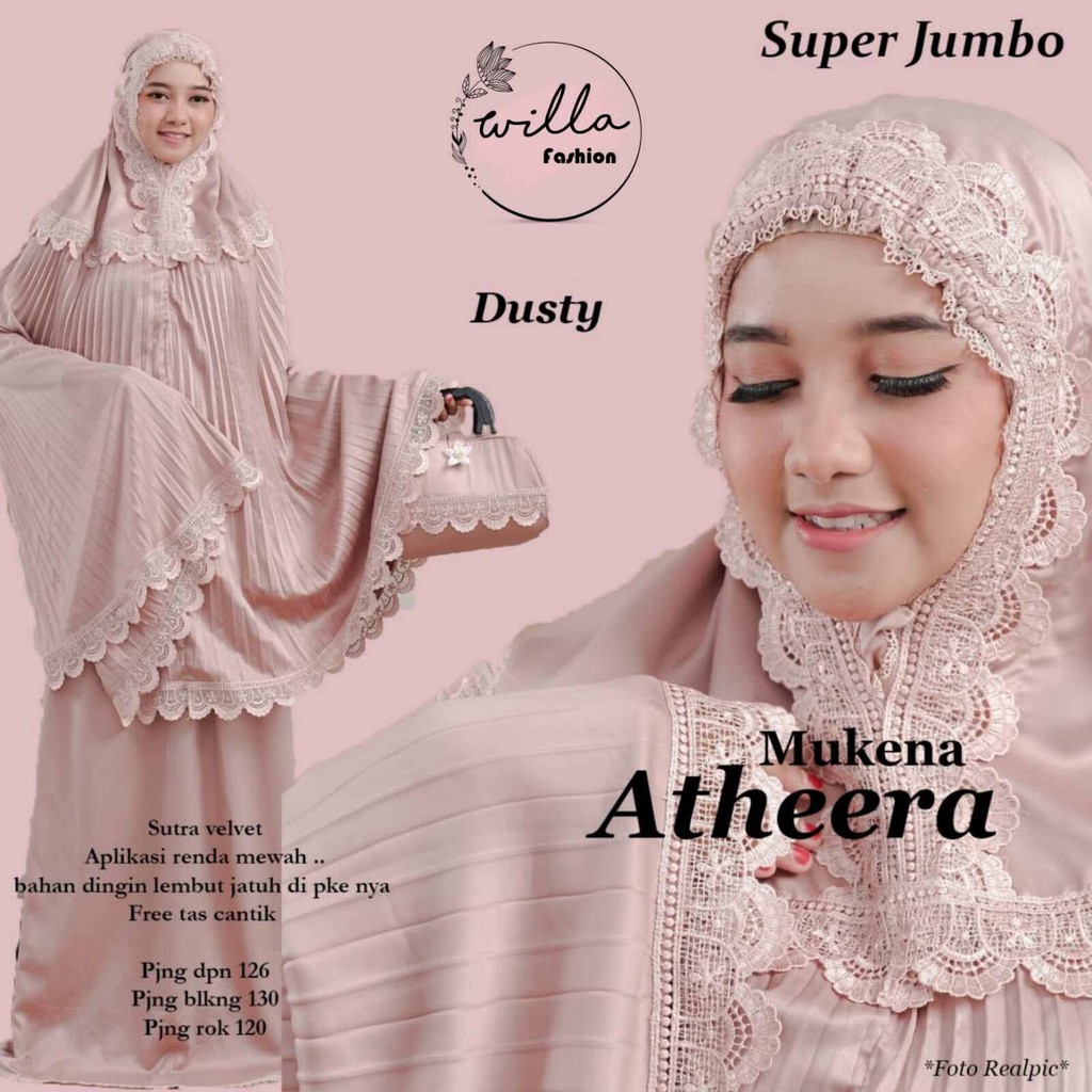 Jual ATHEERA MUKENA SUTRA VELVET SUPER JUMBO | Shopee Indonesia