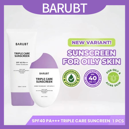 Jual Barubt Triple Care Sunscreen UV A + B & Brightening Protection ...