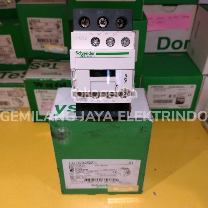 Jual KONTAKTOR CONTACTOR SCHNEIDER LC1D32Q7 COIL 380V AC 15KW 3P AC-1 ...
