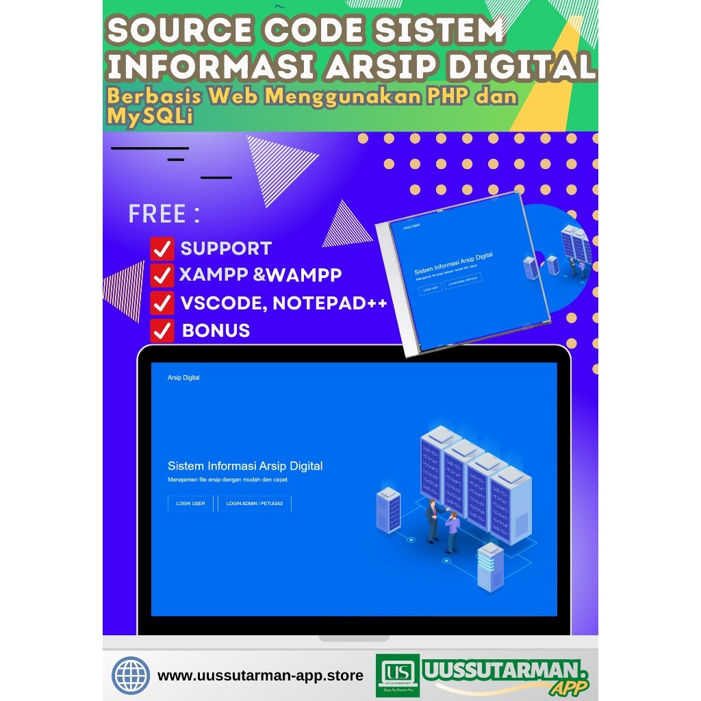 Jual source code Sistem Informasi Arsip Digital Berbasis Web Menggunakan PHP dan MySQLi | Shopee ...