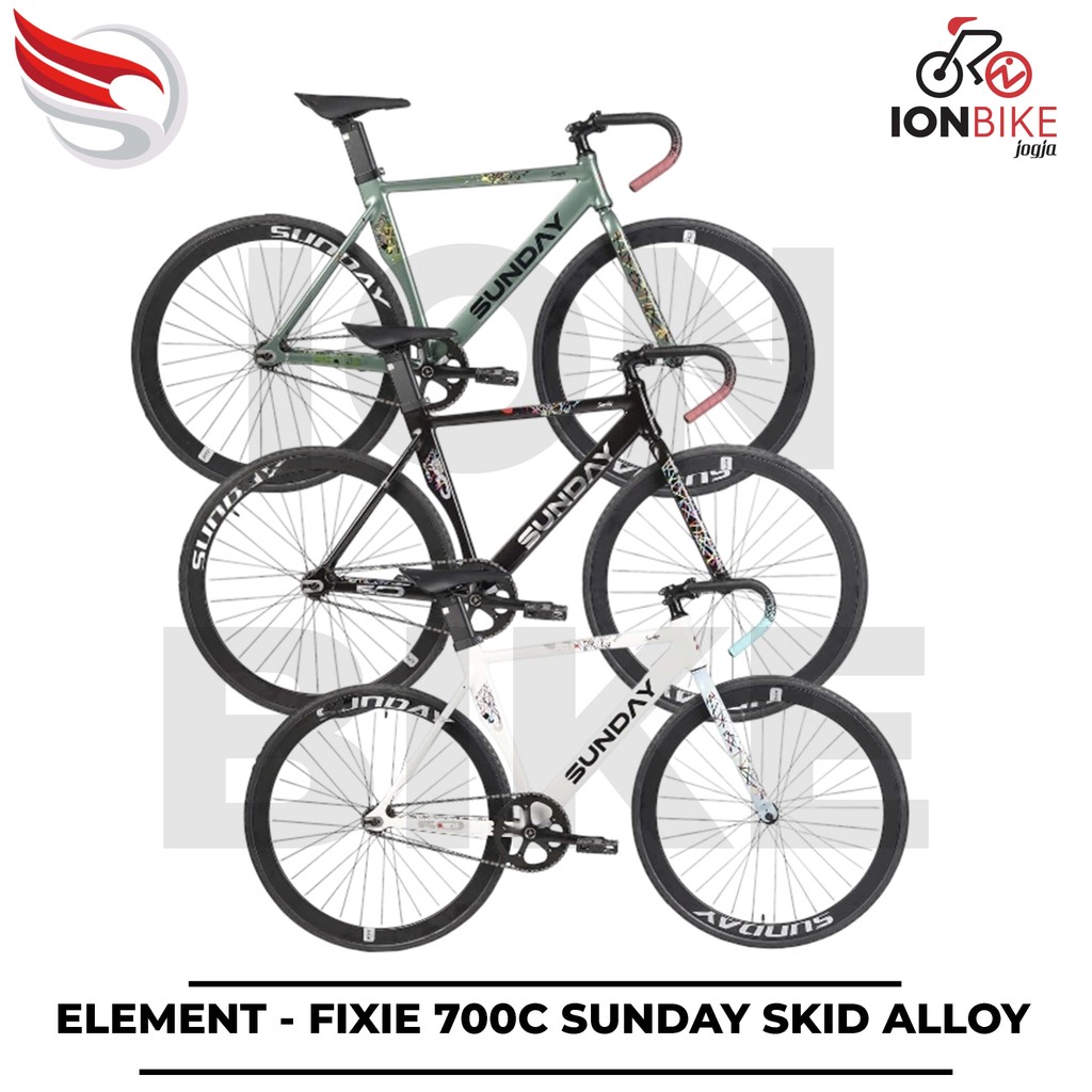 Jual Sepeda Fixie 700c Element Sunday FRC550 Alloy Fixed Gear 700 ...