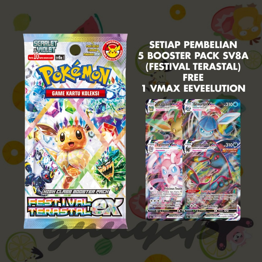 Jual fg53ws terastal festival EX SV8A booster pack pokemon tcg indonesia card kartu langka ...