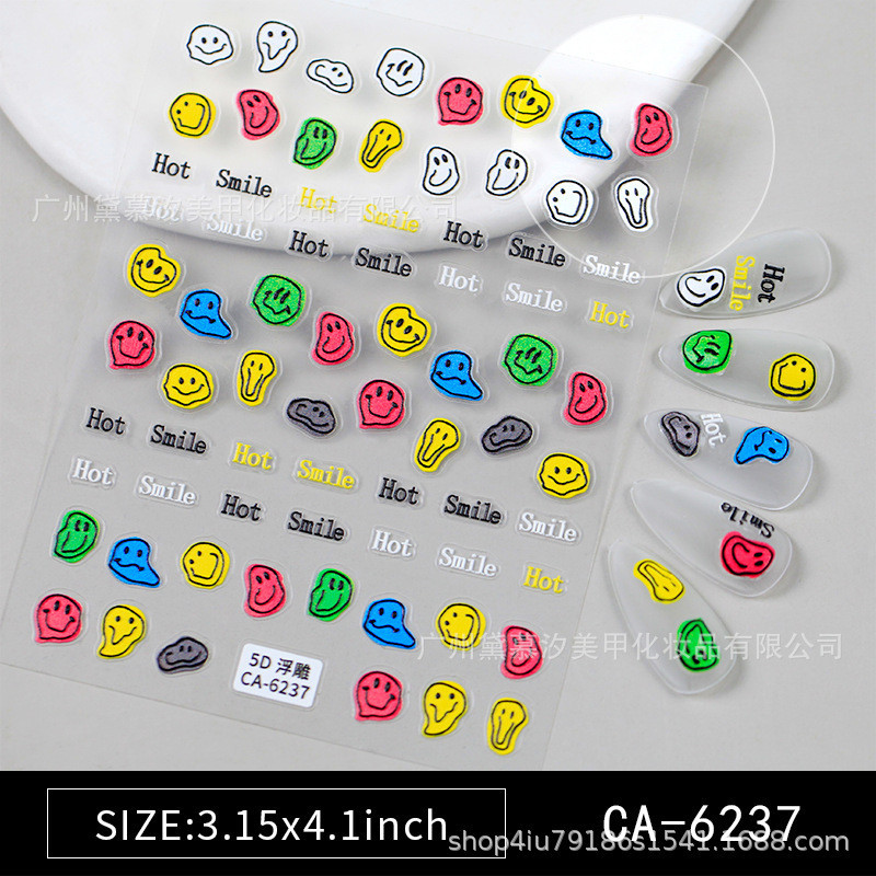 Jual Nail Decals 5D Sticker Nail Art Cartoon Cute | 5D Stiker Kuku ...