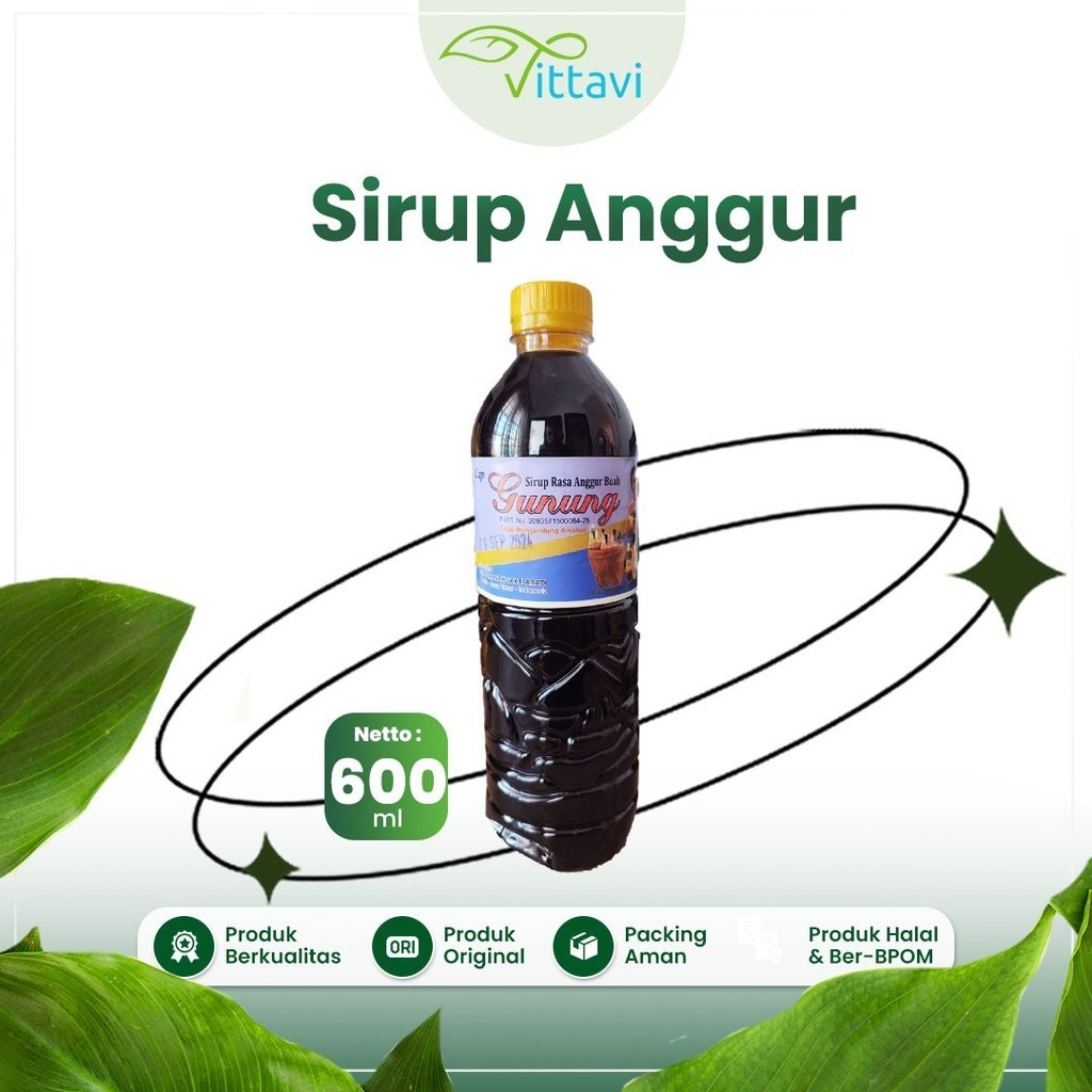 Jual Sirup Anggur Merah Asli UD. Gunung Batu 600cml | Shopee Indonesia