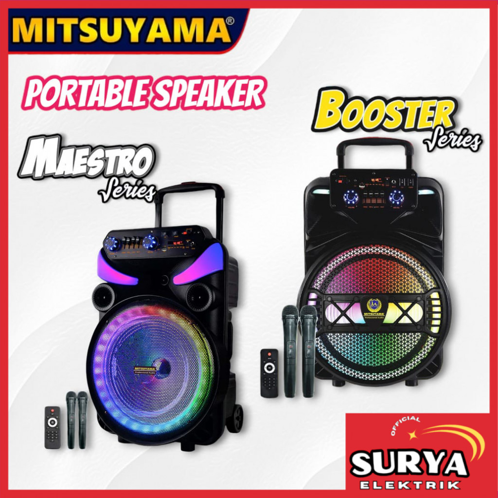 Jual Speaker Karaoke Bluetooth MITSUYAMA MS-4020BT seri BOOSTER / MAESTRO 15 Inch BT / FM MIC ...