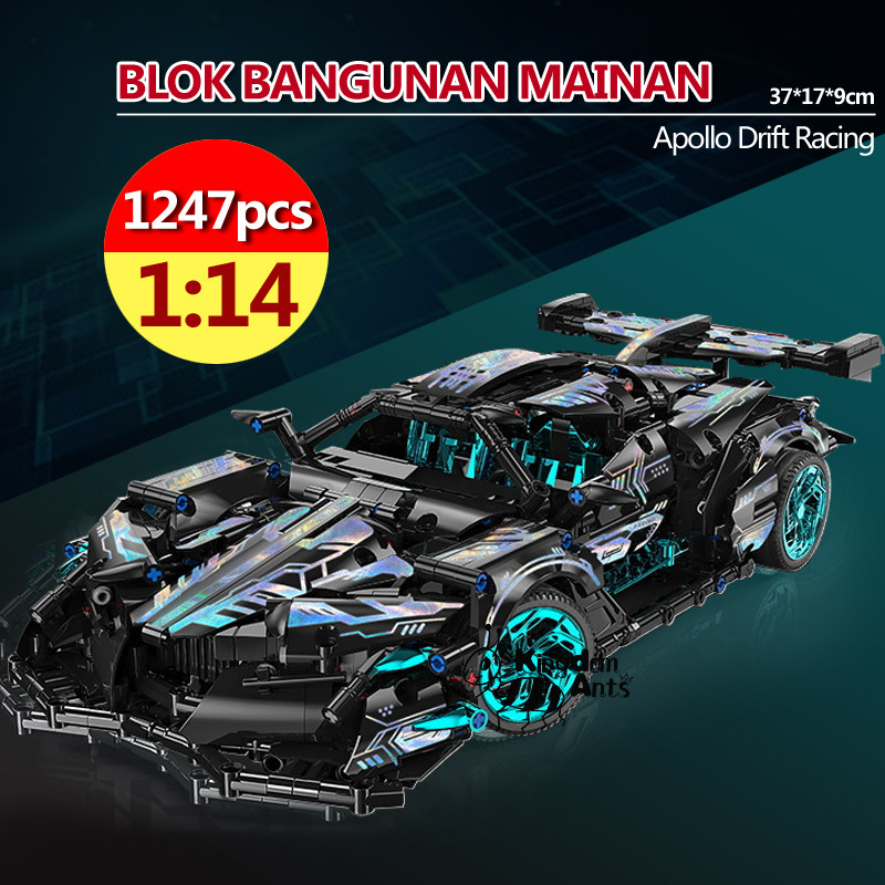 Jual 1247pcs block brick mainan 1：14 Apollo mobil Mainan minicraft ...