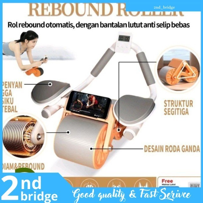 Jual AB Roller Abdominal Trainer Newest Fitness ABS Wheel Six Pack 2B ...
