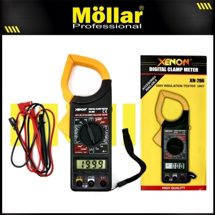 Jual Tang Ampere Digital Clamp Meter Tang Amper XENON / MOLLAR XN-266 ...