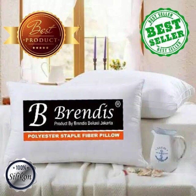 Jual [NEW] Bantal tidur kepala Brendis Original 100% silikon bantal hotel berbintang super mewah ...