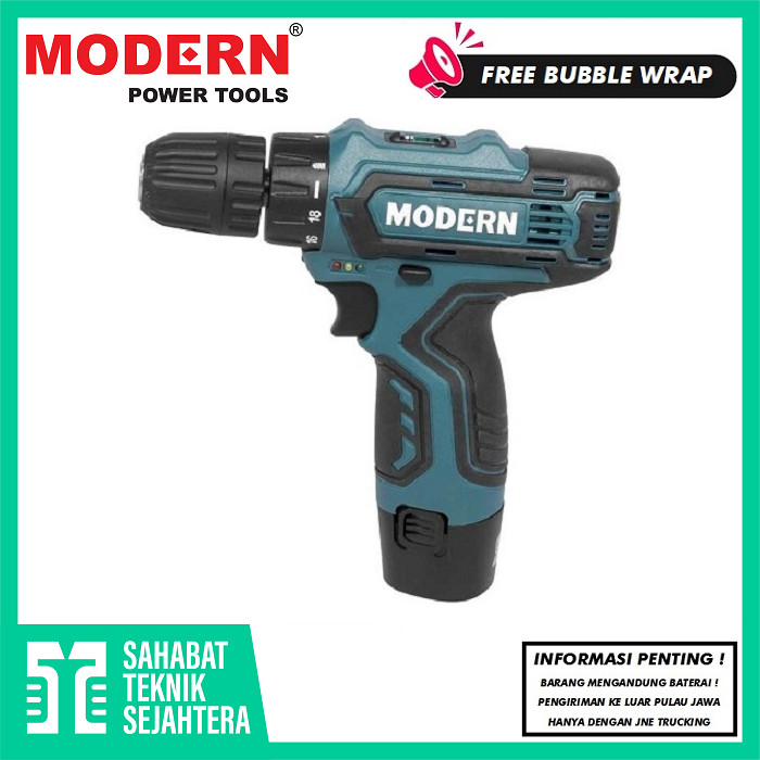 Jual MODERN M-12V Mesin Bor Cordless Drill Baterai Batre Tangan Charger ...