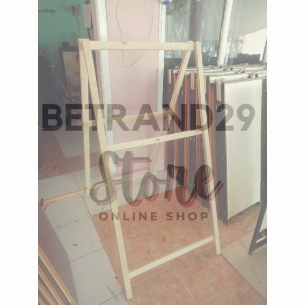Jual stand banner / x banner / standing banner / stand kayu pinus / 45 ...