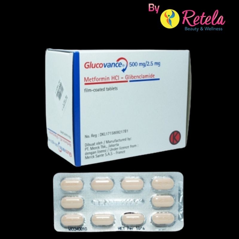 Jual GLUCOVANCE 500/2.5 MG 1 STRIP 10 TABLET | Shopee Indonesia