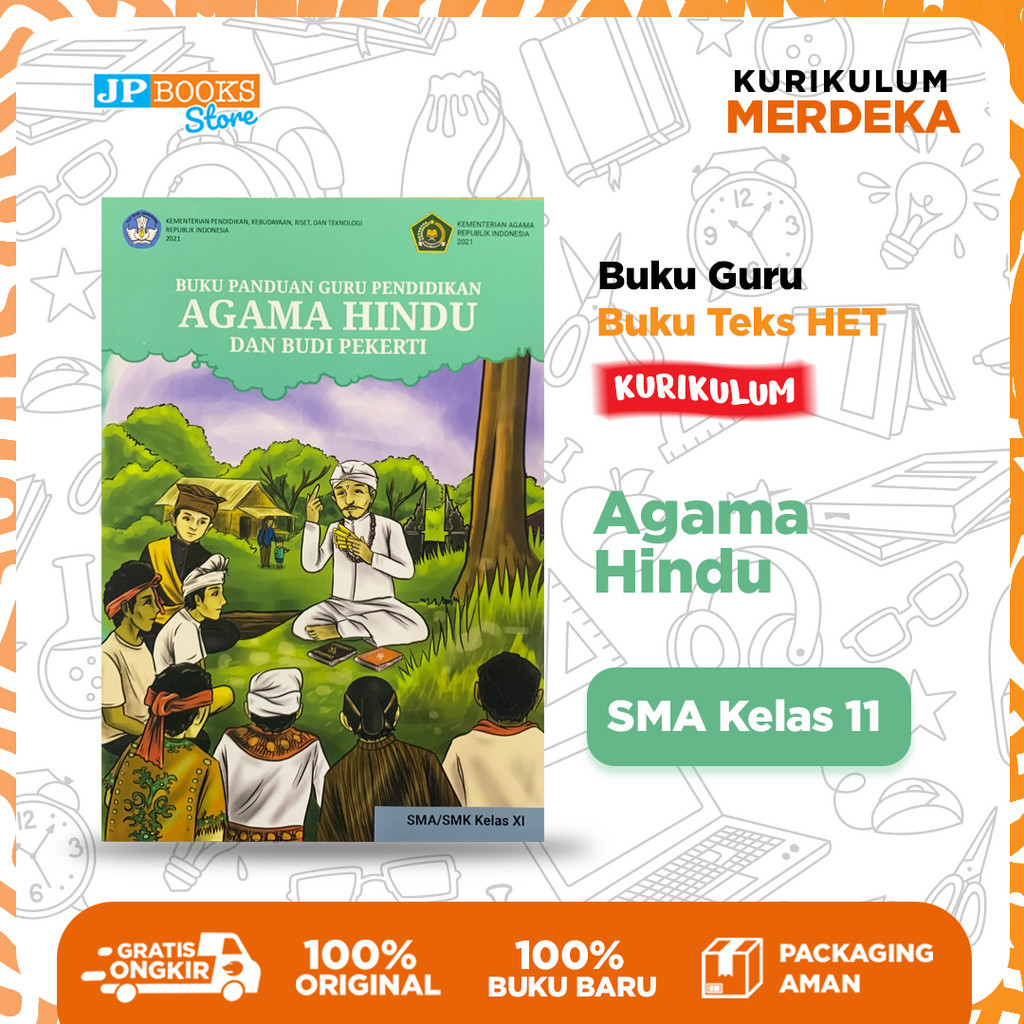 Jual JP Books – (KURIKULUM TERBARU) Buku Guru / Buku Teks HET Kurmer Sekolah Agama Hindu SMA ...