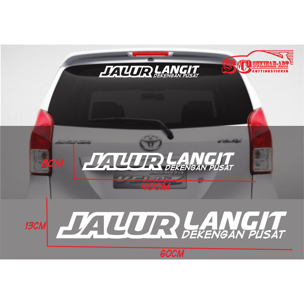Jual Stiker kata-kata tulisan jalur langit keren cutting sticker kaca ...