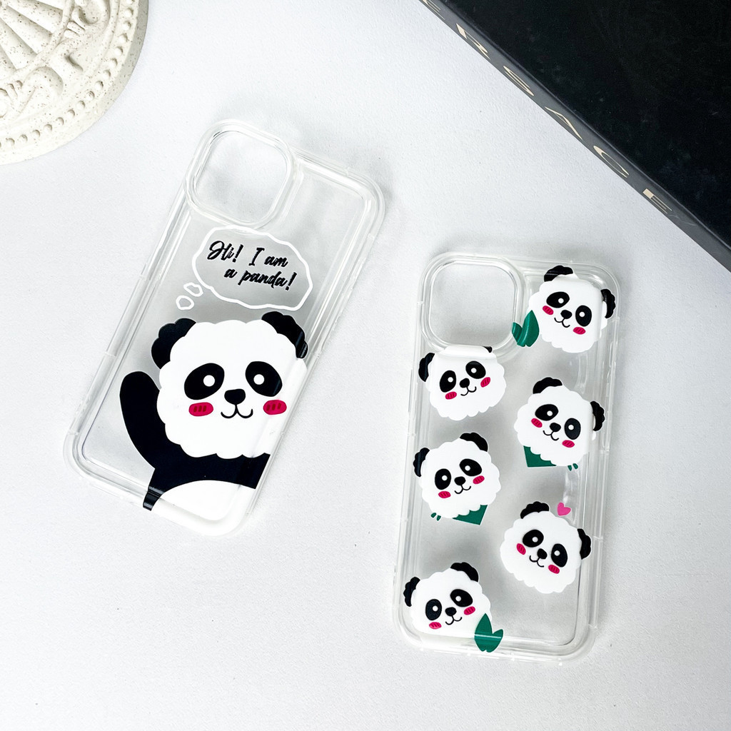 Jual Airbag Transparent Motif Curly Panda Compatible with 14 Pro Max ...