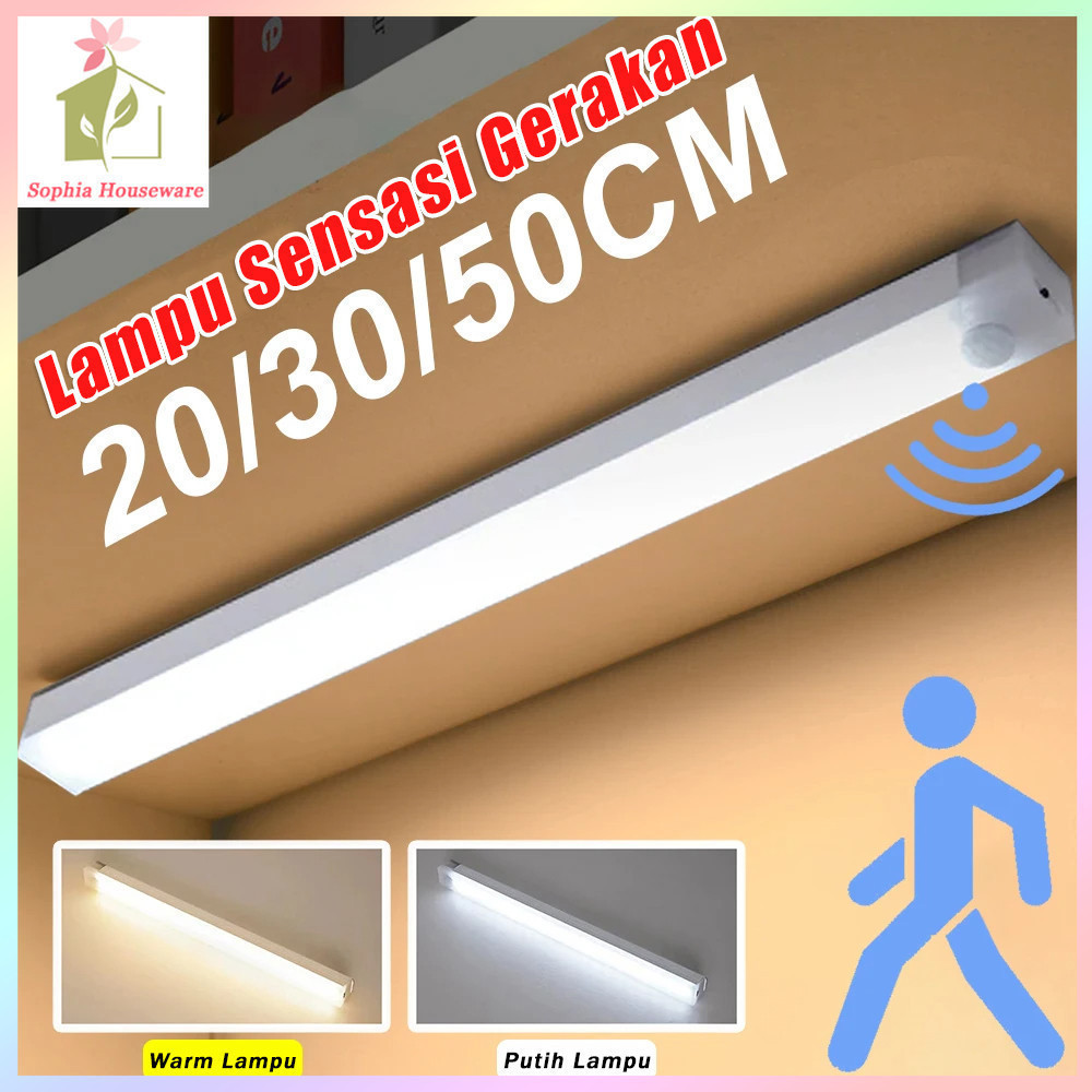 Jual Lampu Sensor Gerak Magnetic Motion Sensor Lampu Stick Panjang LED ...
