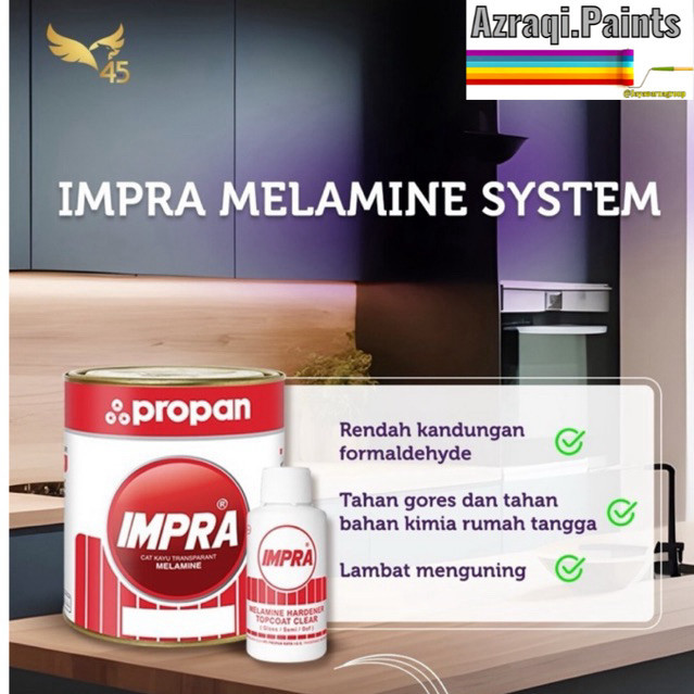 Jual IMPRA MELAMINE TOPCOAT 131 ( 1 KG ) + HARDENER ( 2 KOMPONEN ) | Shopee Indonesia