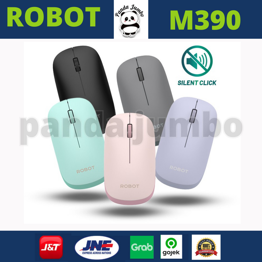 Jual ROBOT M390 Mouse Wireless & bluetooth Mouse Silent Click ( PJ ...