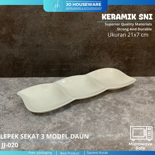 Jual Lepek keramik sekat 3 model daun / lepek keramik ukuran 21x7 cm ...