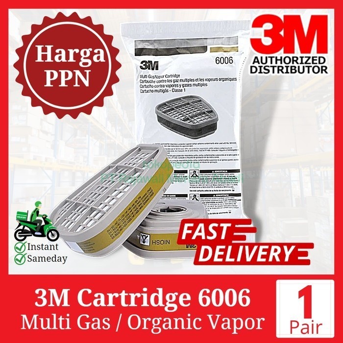 Jual 3M Cartridge 6006 Multi Gas / Organic Vapor (isi 2 Pcs) | Shopee Indonesia