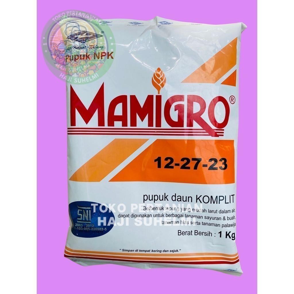 Jual Pupuk NPK Daun KOMPLIT MAMIGRO 12-27-23 isi 1kg dari CAP KAPAL ...
