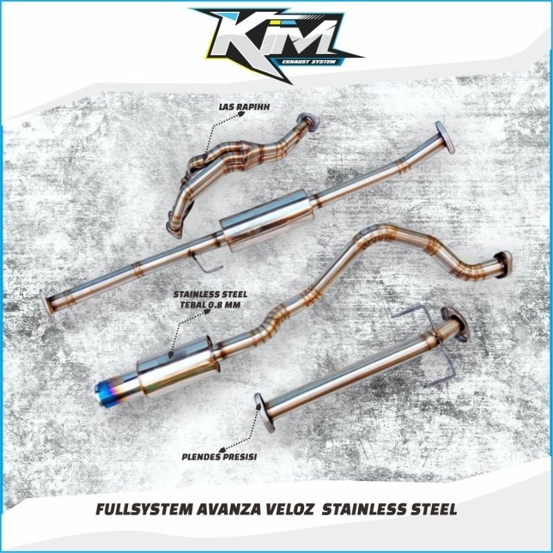 Jual FULLSYSTEM AVANZA XENIA TERIOS RUSH FULLSTAINLESS KIM EXHAUST ...