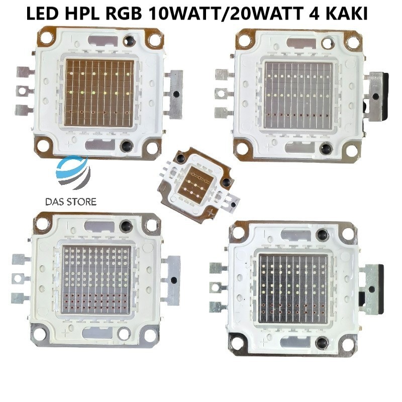 Jual LED High Power HPL 10W RGB RED GREEN BLUE MERAH HIJAU BIRU 460 ...