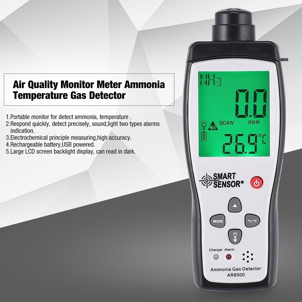 Jual Ammonia Gas Detector Smart Sensor AR8500 Tester Amonia NH3 AR-8500 ...