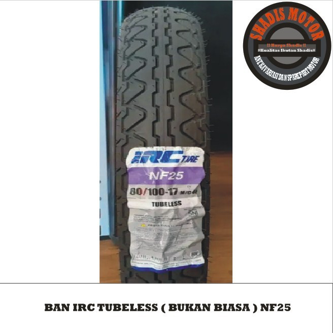 Jual Ban Motor Merk IRC Tubeless Tipe NF25 Ukuran 80/100 Ring 17 Ban ...