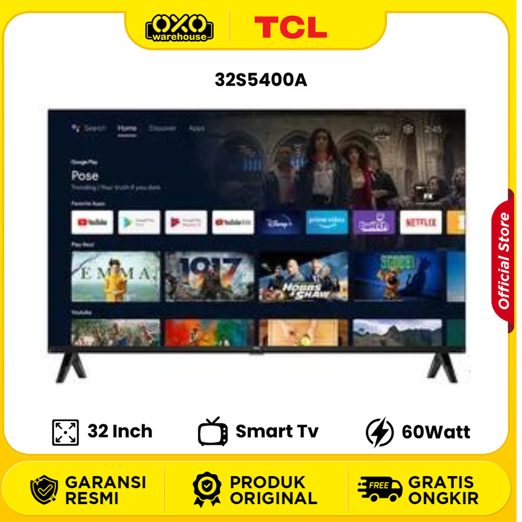 Jual TCL Led Tv 32 Android Frameless - 32S5400 Garansi Resmi | Shopee Indonesia