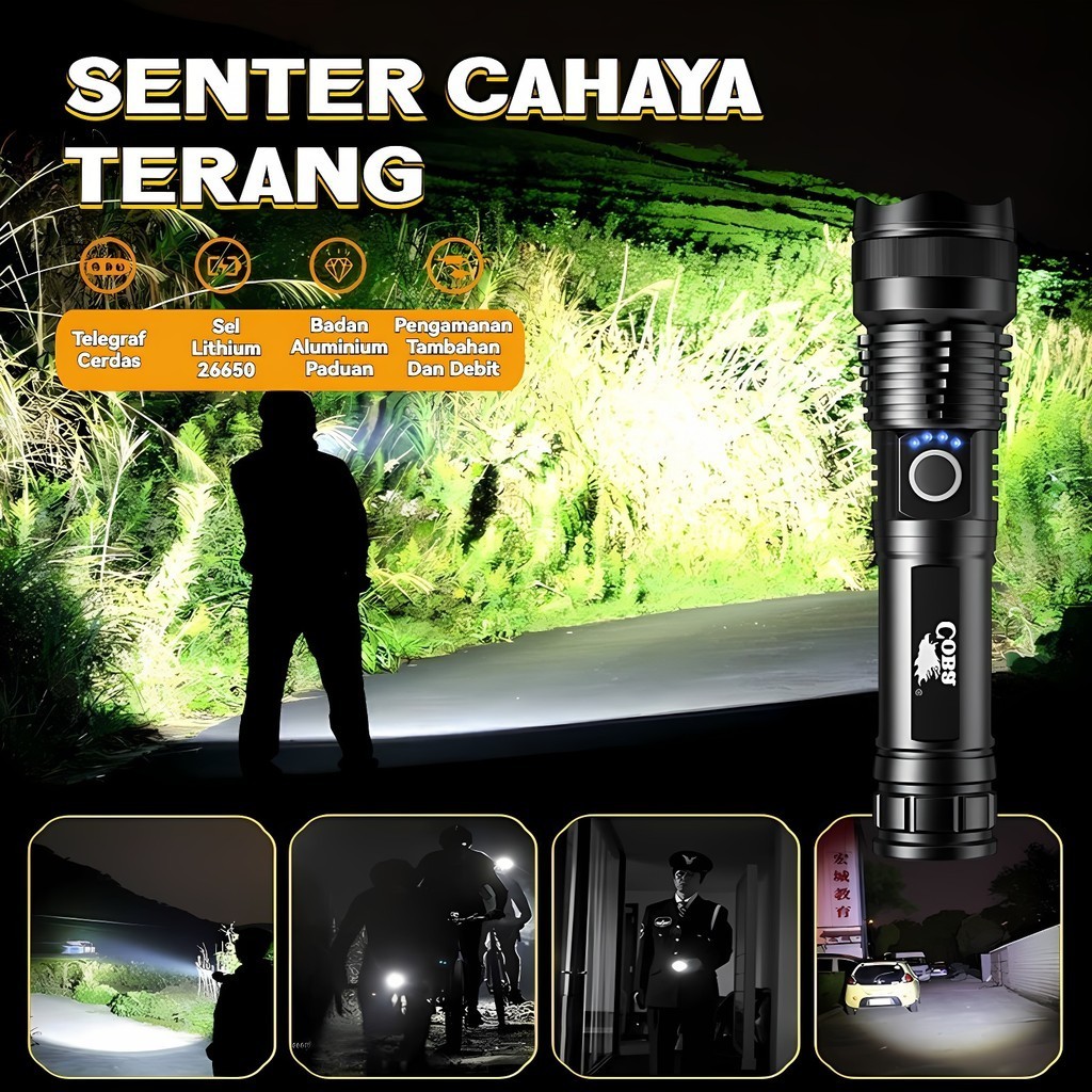 Jual Kapasitas Tinggi Waterproof Outdoor LED SWAT Police Type-C Senter ...