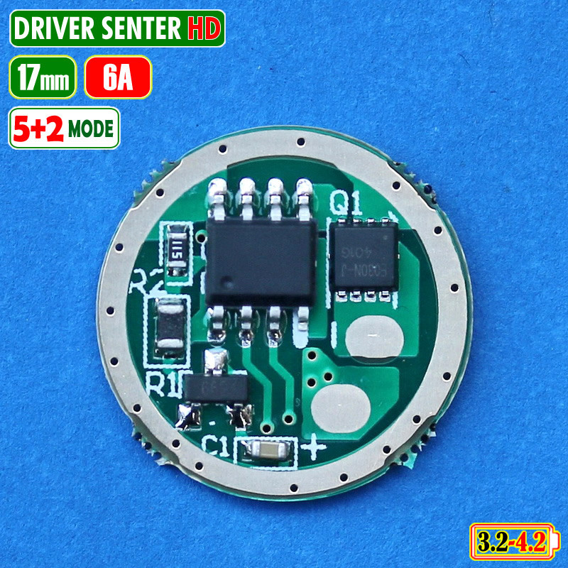 Jual High Drain 17mm Driver Senter 6A Led 20W XML3 CUL SST SFT YD 5+2 ...