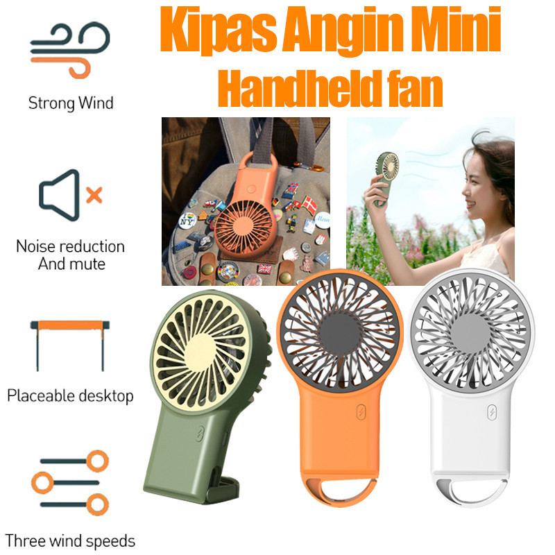 Jual Kipas Angin Mini Cute Cooling Fan Mini Portable Pocket Fan 3-Speed ...
