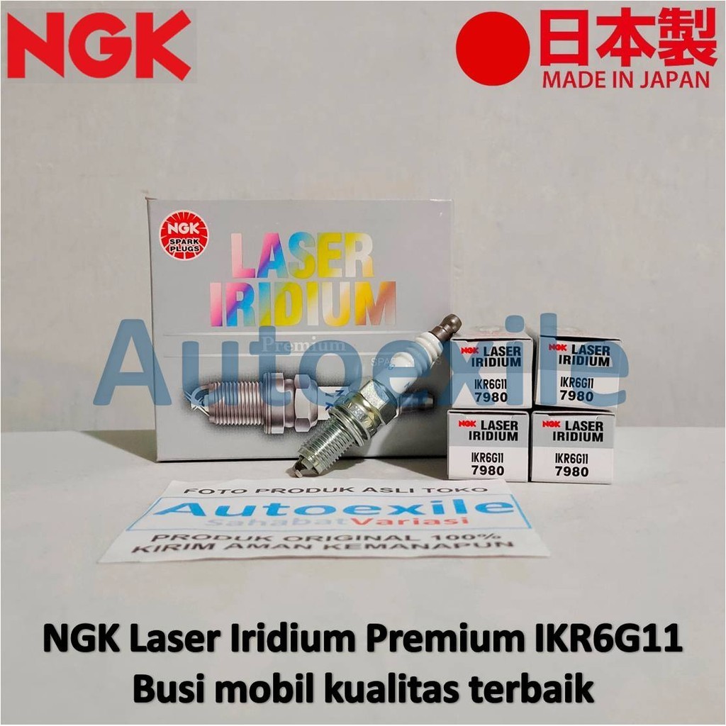 Jual Busi Mobil NGK LASER IRIDIUM Premium IKR6G11 Spark Plugs Original Untuk Suzuki All New ...