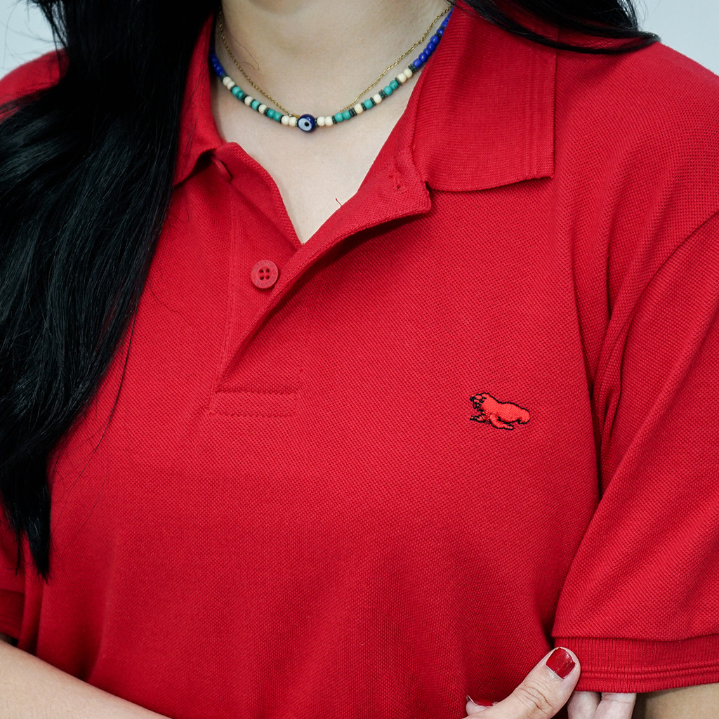 Jual Walrus Polo Basic Polos Merah Red Ruby Pulse | Shopee Indonesia