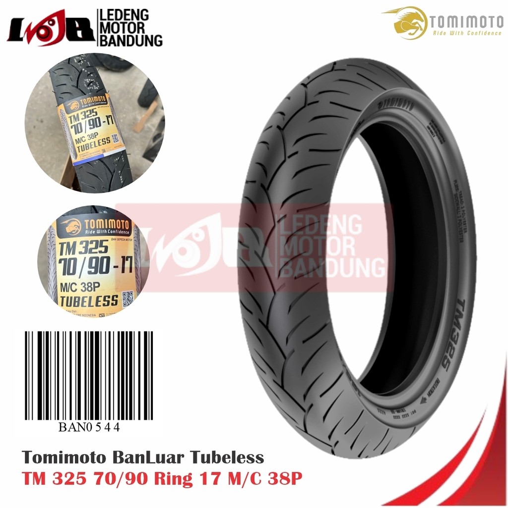 Jual Tomimoto TM325 70/90 80/90 90/90 Ring 17 Tubeless Ban Luar Motor Bebek Supra Revo Jupiter ...