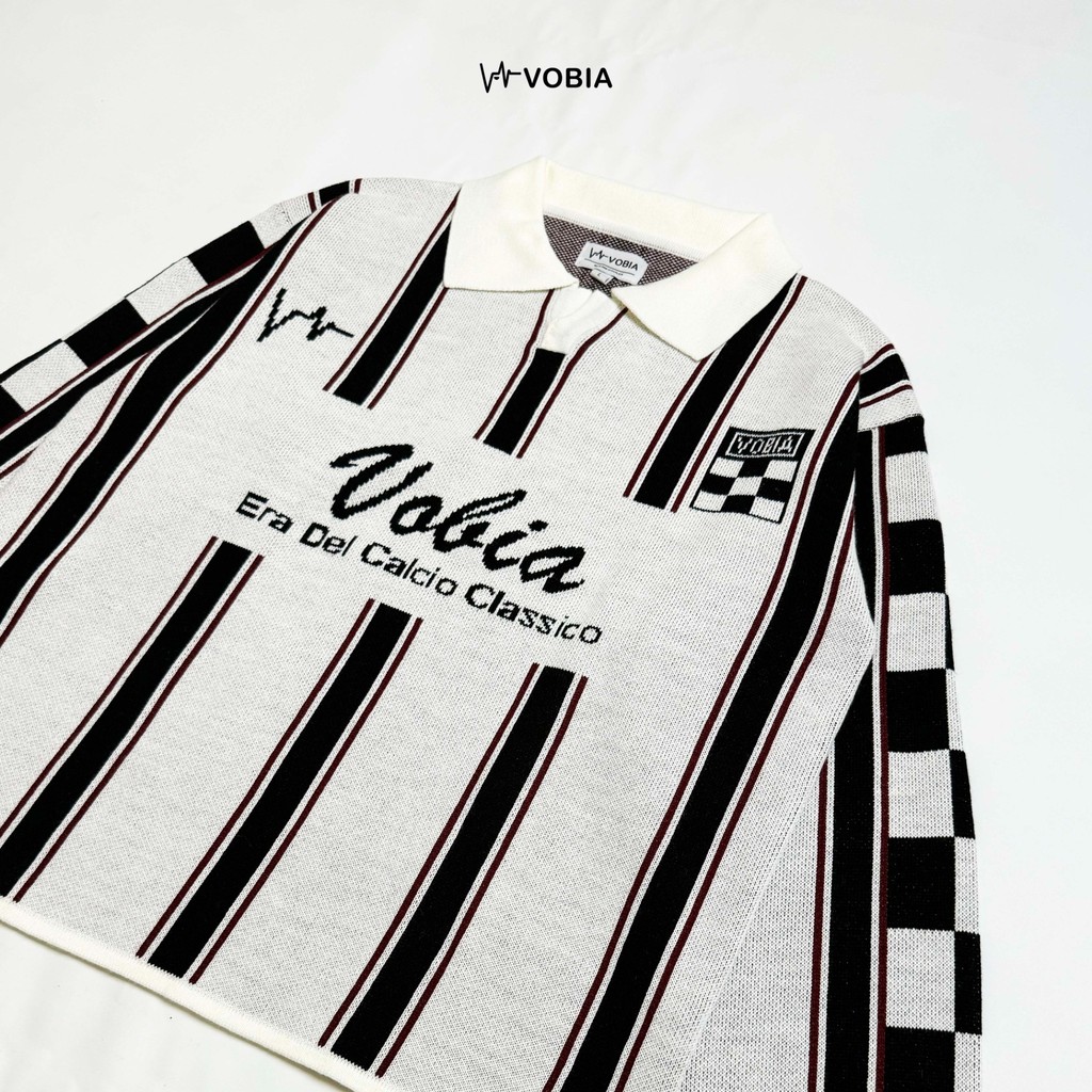 Jual Vobia Jersey Crewneck Knitted Oversized Boxy - Calcio White ...