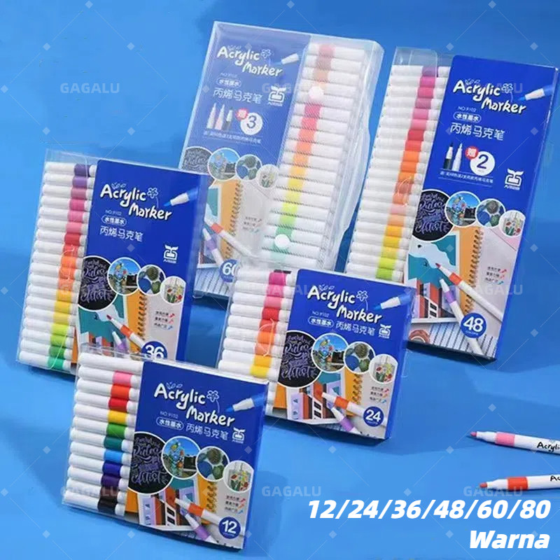 Jual GAGALU Acrylic Marker Set Spidol Akrilik DIY Painting Spidol ...
