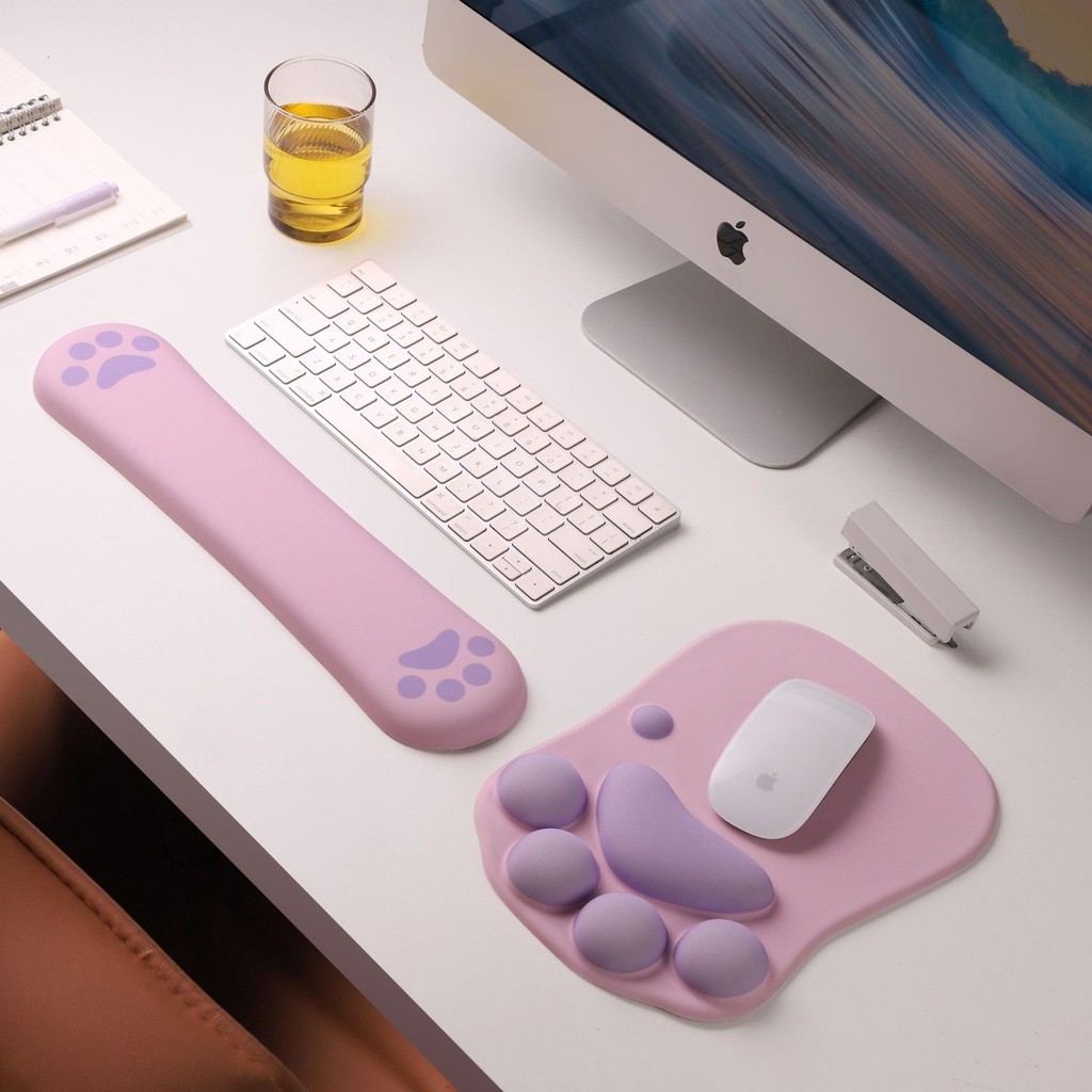 Jual Cat Paw Mouse Pad Wrist Rest 3D Cute Kawaii Gel Mousepad Office ...