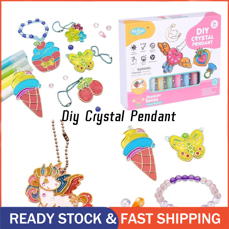 Jual DIY Crystal Pendant Bead Glue Color Painting key chain / Mainan ...