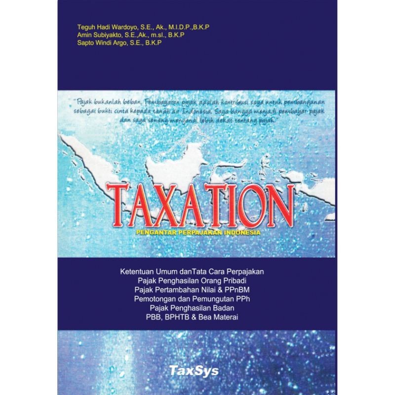Jual TAXATION pengantar perpajakan Indonesia by Teguh hadi wardoyo | Shopee Indonesia
