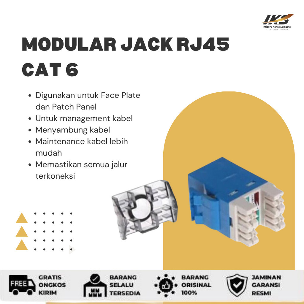 Jual Modular Jack RJ45 Cat 6 | Shopee Indonesia