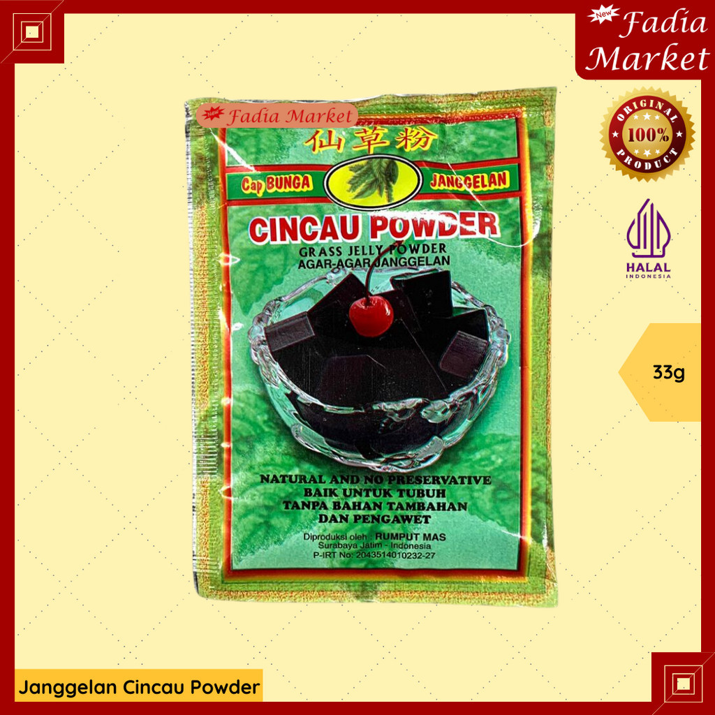 Jual Janggelan Cincau Powder Bubuk Cao Cap Bunga 33g | Shopee Indonesia
