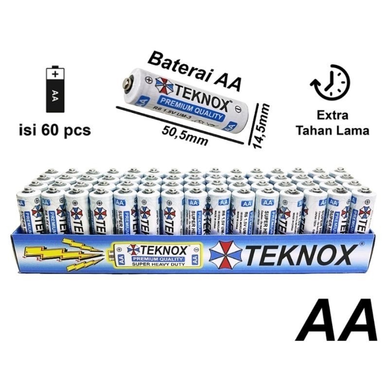 Jual Baterai TEKNOX AA / A2 / Besar (Harga per 60pc atau PERPACK ...