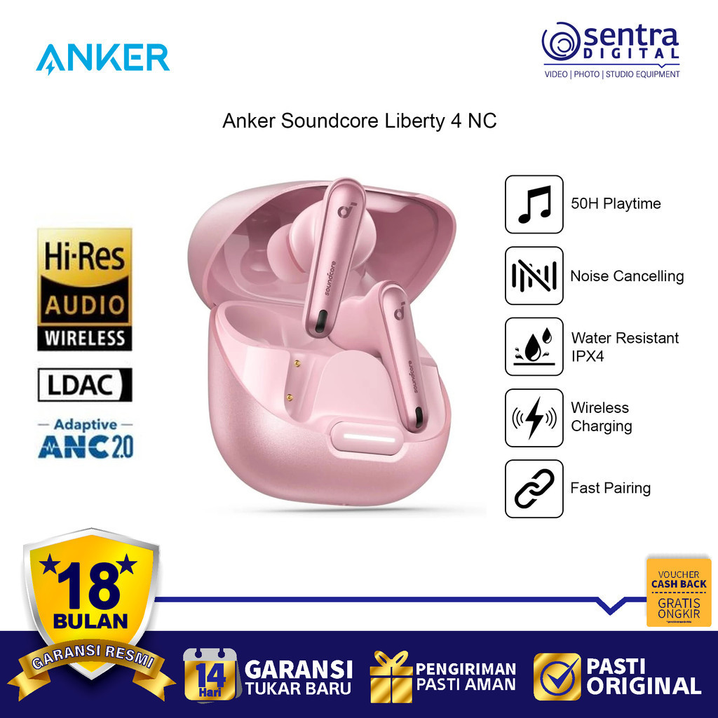 Jual Anker Soundcore Liberty 4 NC Wireless Earbuds Noise Cancelling ...