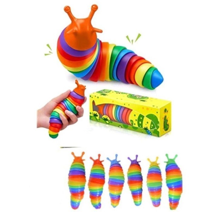 Jual SLUG FIDGET TOYS caterpillar toy anti stress ulat sensory siput ...